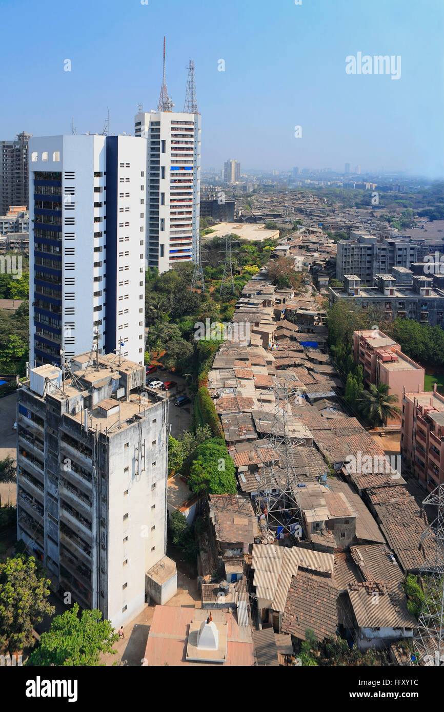 Aerial view of Parel Suburb , Bombay Mumbai , Maharashtra , India Stock ...