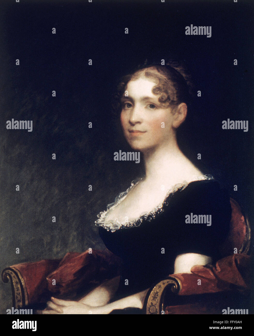 ELIZA BUSSEY DAVIS /n(1783-1841). Wife of Charles Davis of Boston. Oil ...