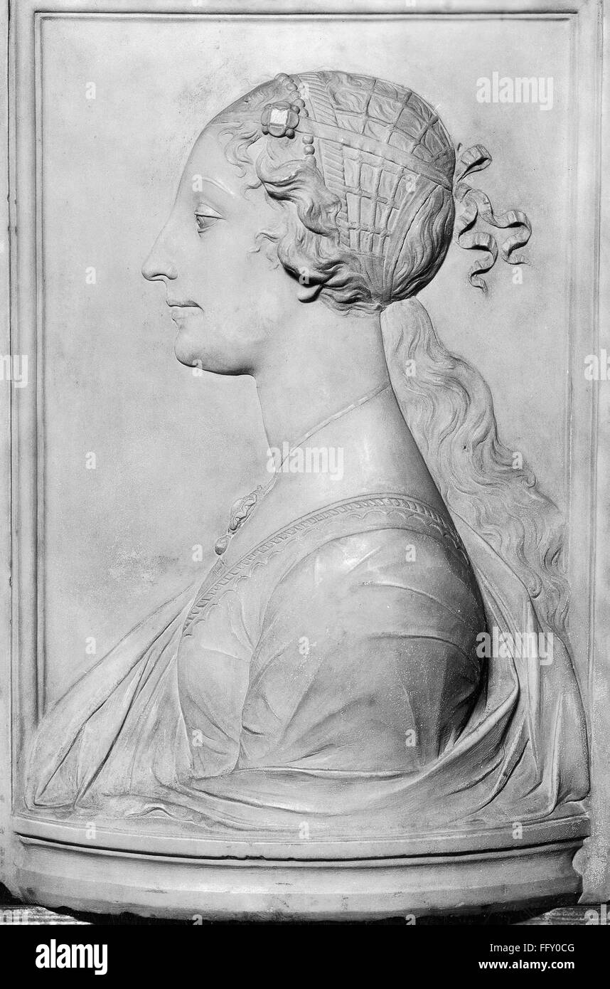 RENAISSANCE WOMAN. /nPortrait of an Italian renaissance woman. Relief ...