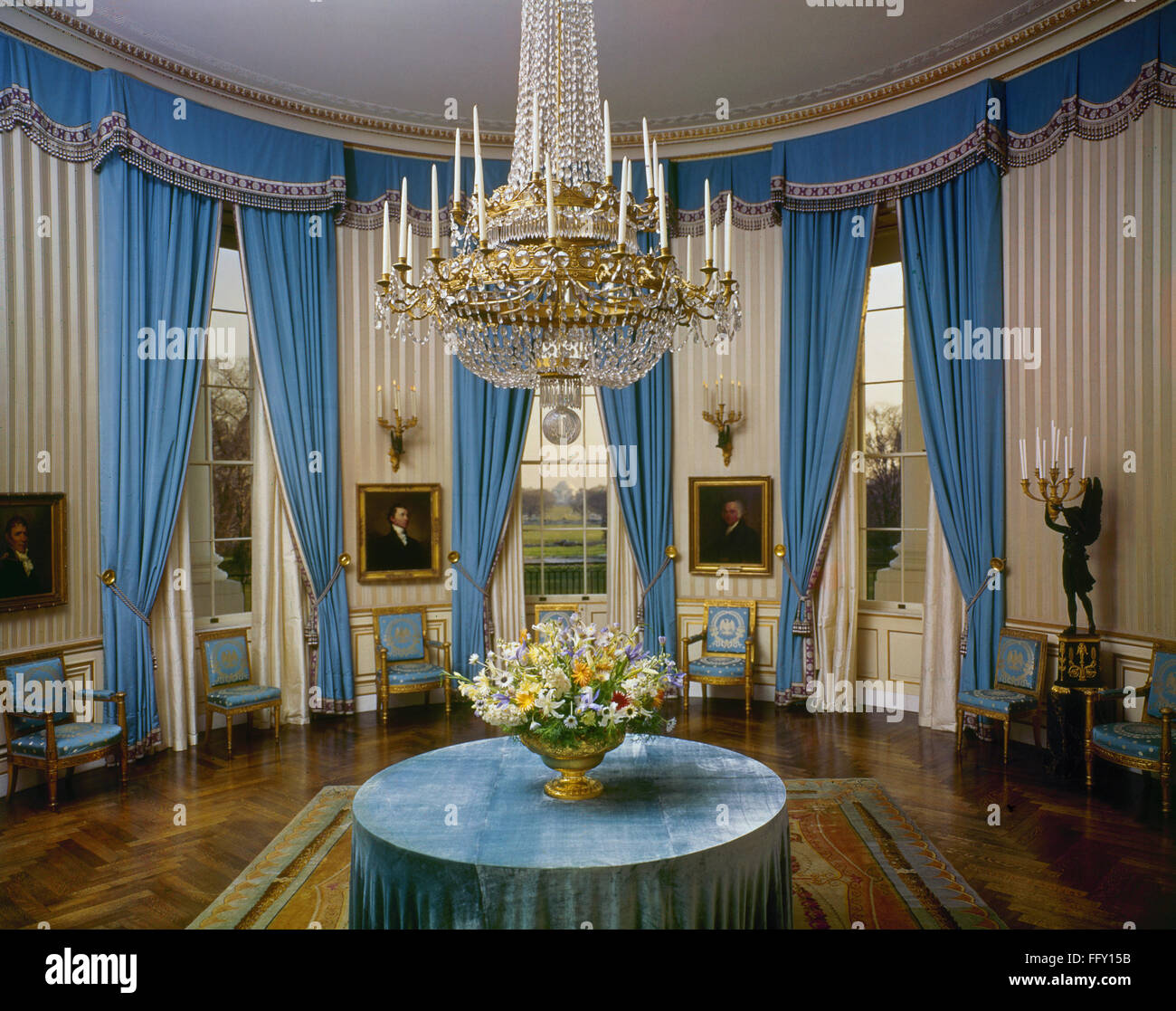 WHITE HOUSE: BLUE ROOM. /nThe Blue Room in the White House in ...