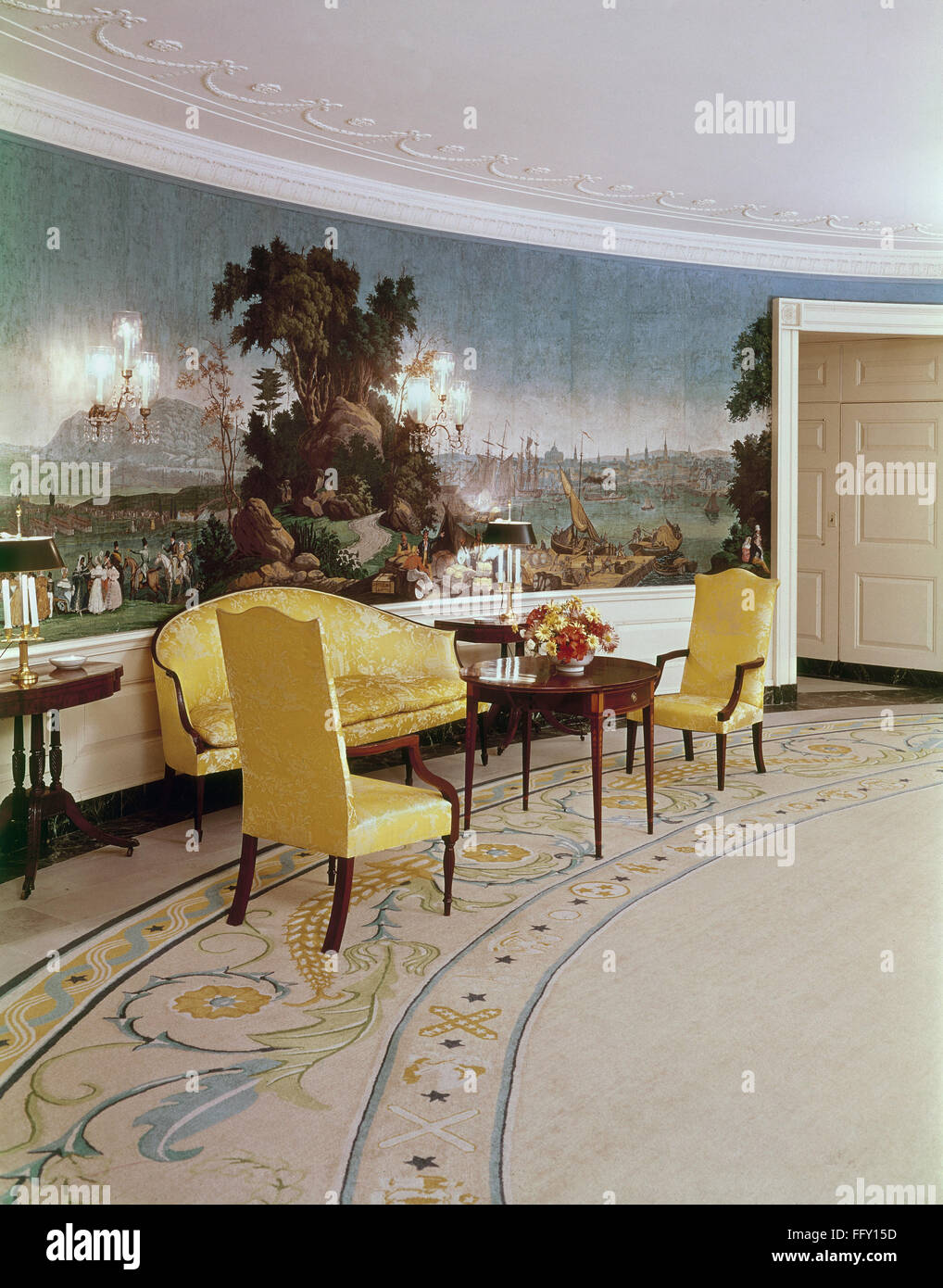 WHITE HOUSE: RECEPTION ROOM. /nDiplomatic Reception Room at the White ...