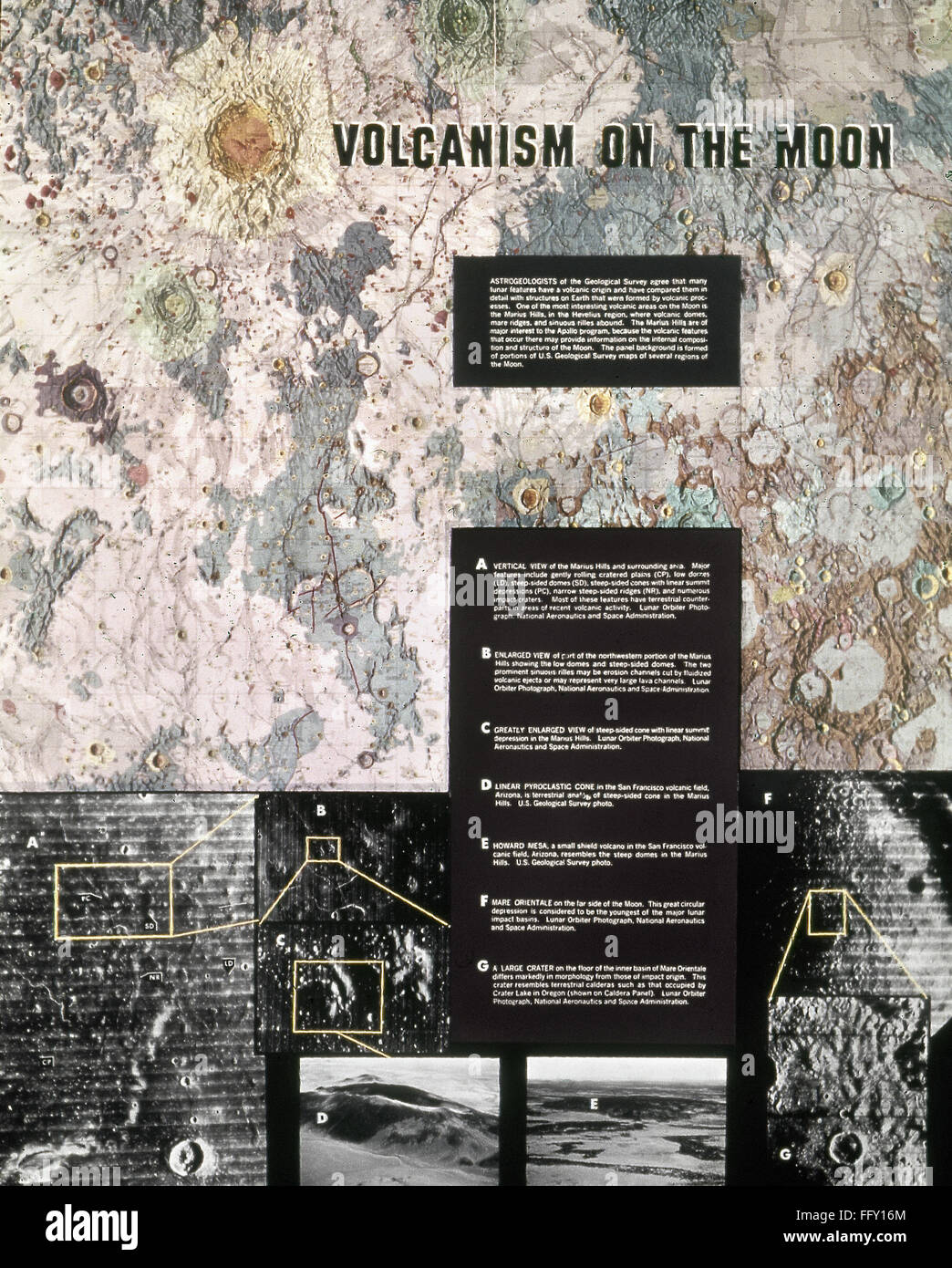MOON: VOLCANO. /nDiagram describing volcanos on the moon, c1970 Stock ...