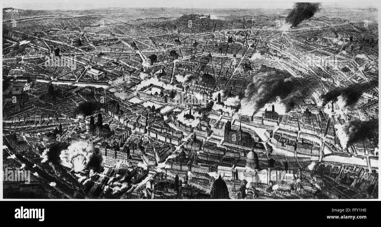 PARIS COMMUNE, 1871. /nThe burning of major landmarks in Paris by the ...