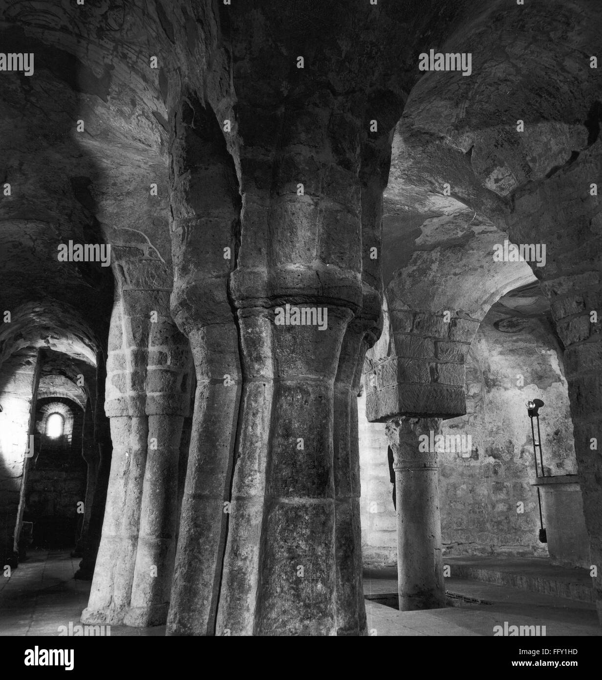 HUNGARY: CHURCH. /nA view of the crypt inside the church at Feldebr÷ ...