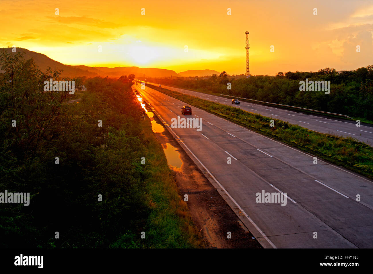 National highway N H four express way Khandal Lonavala , Maharashtra ...