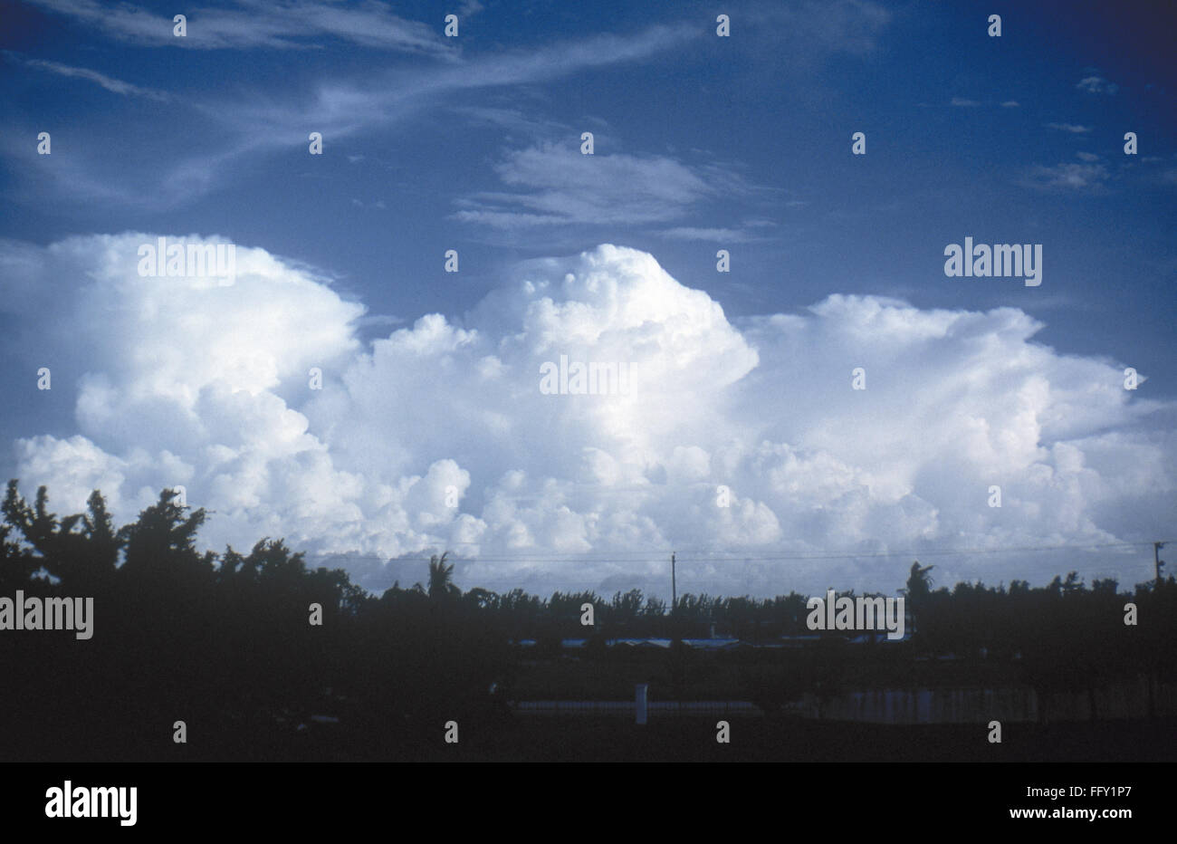 FLORIDA: CLOUDS, 1977. /nCumulonimbus clouds over Fort Lauderdale ...