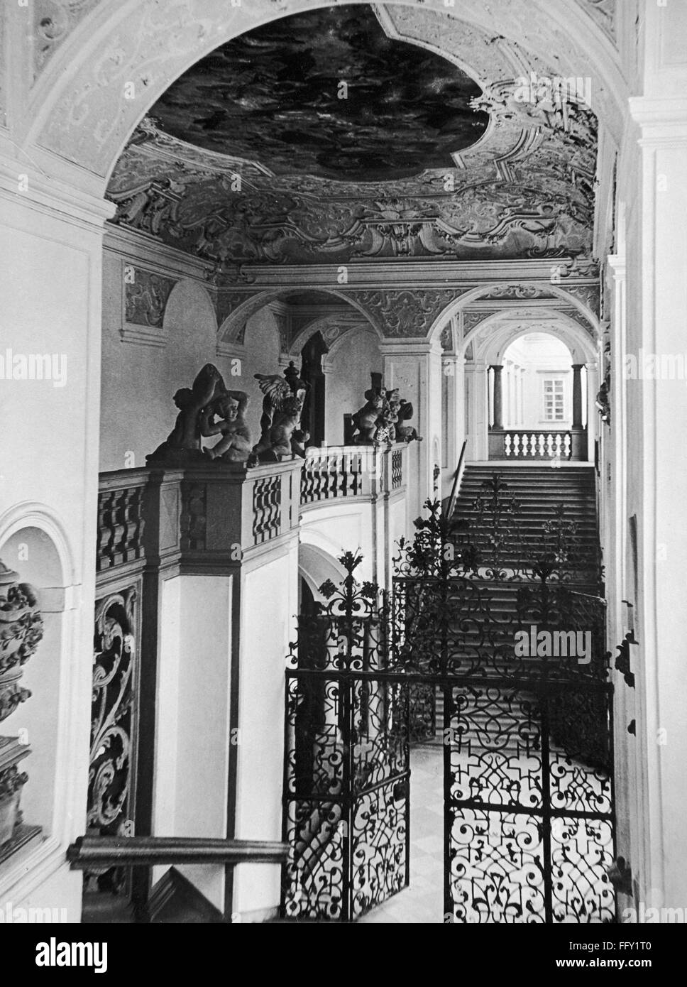 AUSTRIA: ST. FLORIAN'S ABBEY. /nInterior view of the Abbey of Saint ...