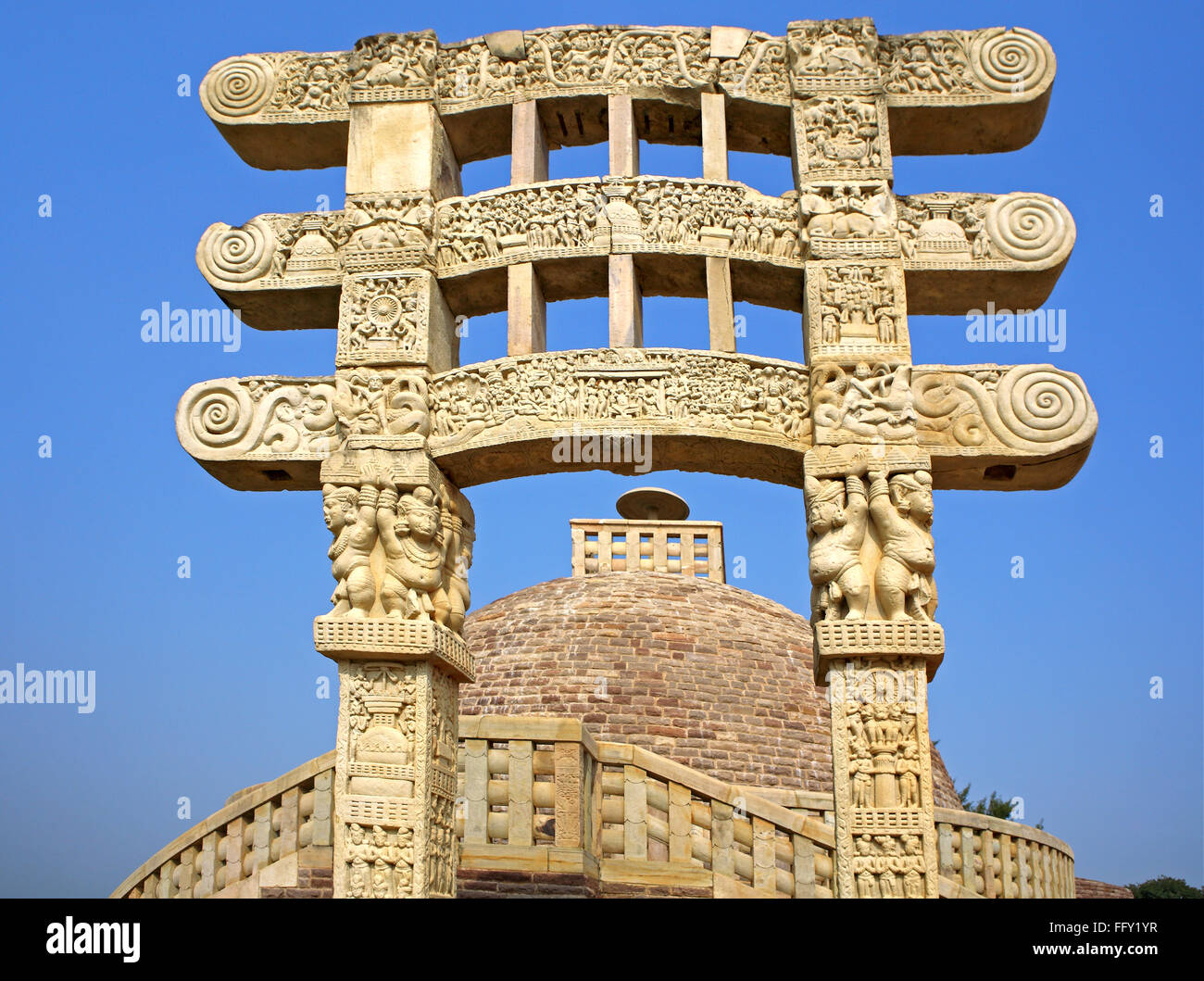 Stupa 3 with gateway in front situated northeast of main stupa 1 ...