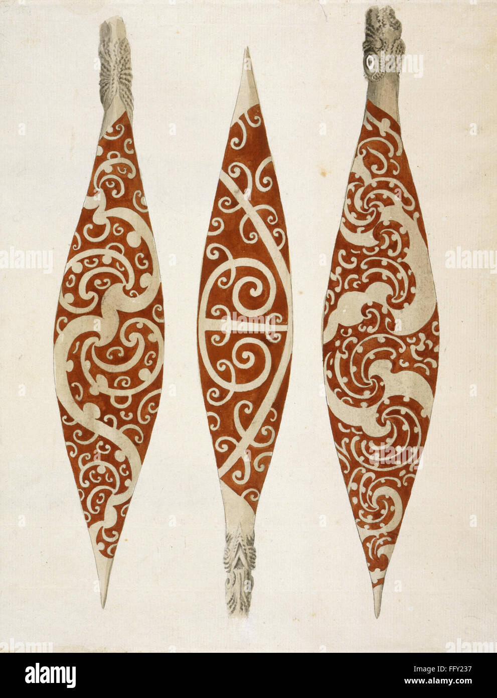 This vintage book includes a collection of artifacts, such as three ...