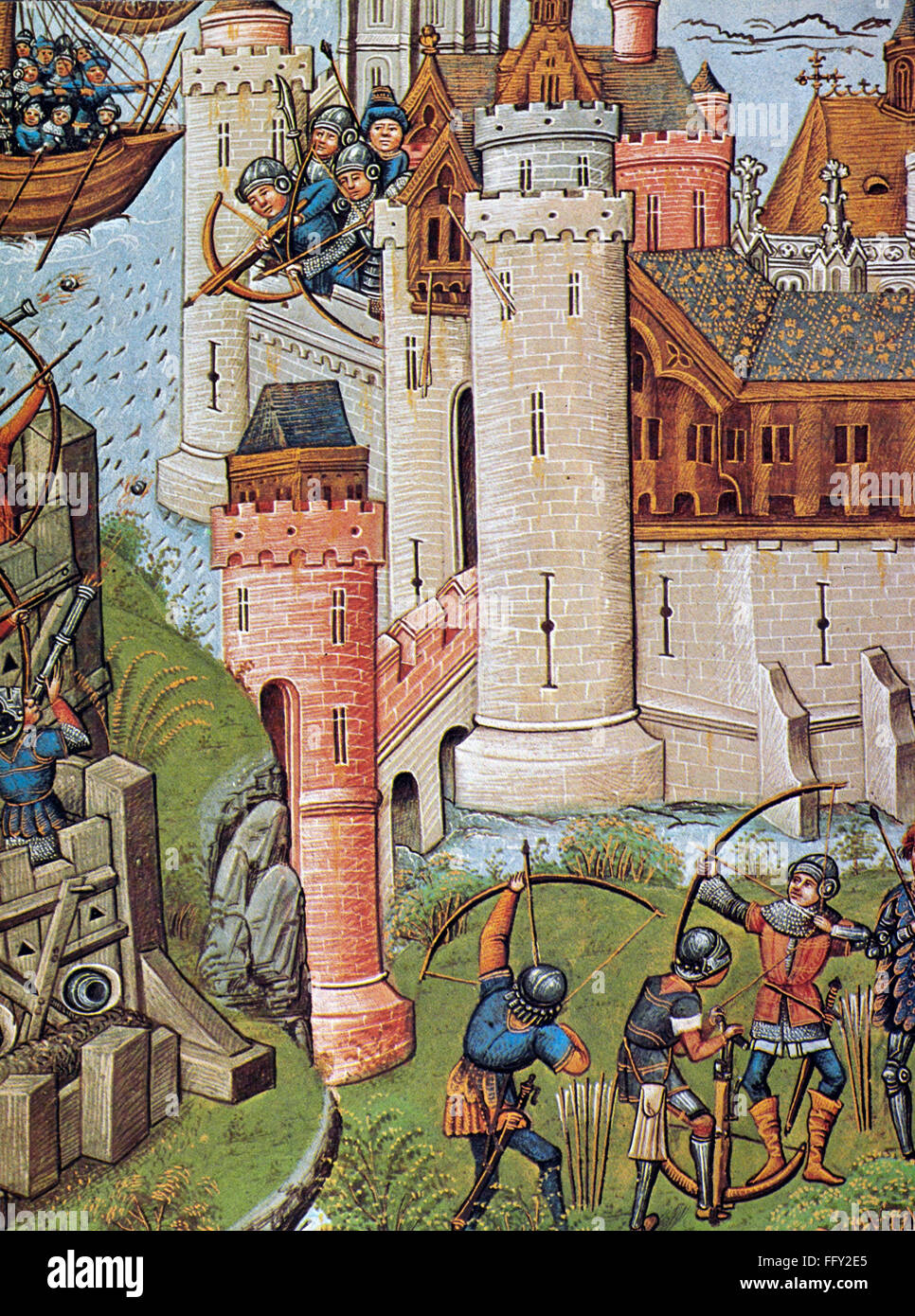 Medieval manuscript castle siege High Resolution Stock Photography and ...