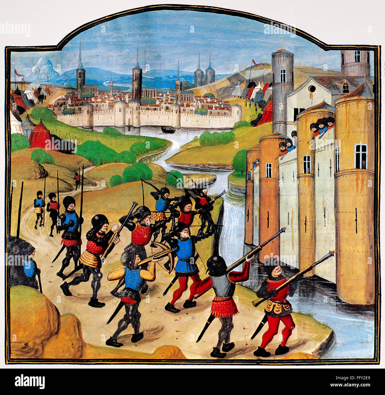 Medieval manuscript castle siege High Resolution Stock Photography and ...
