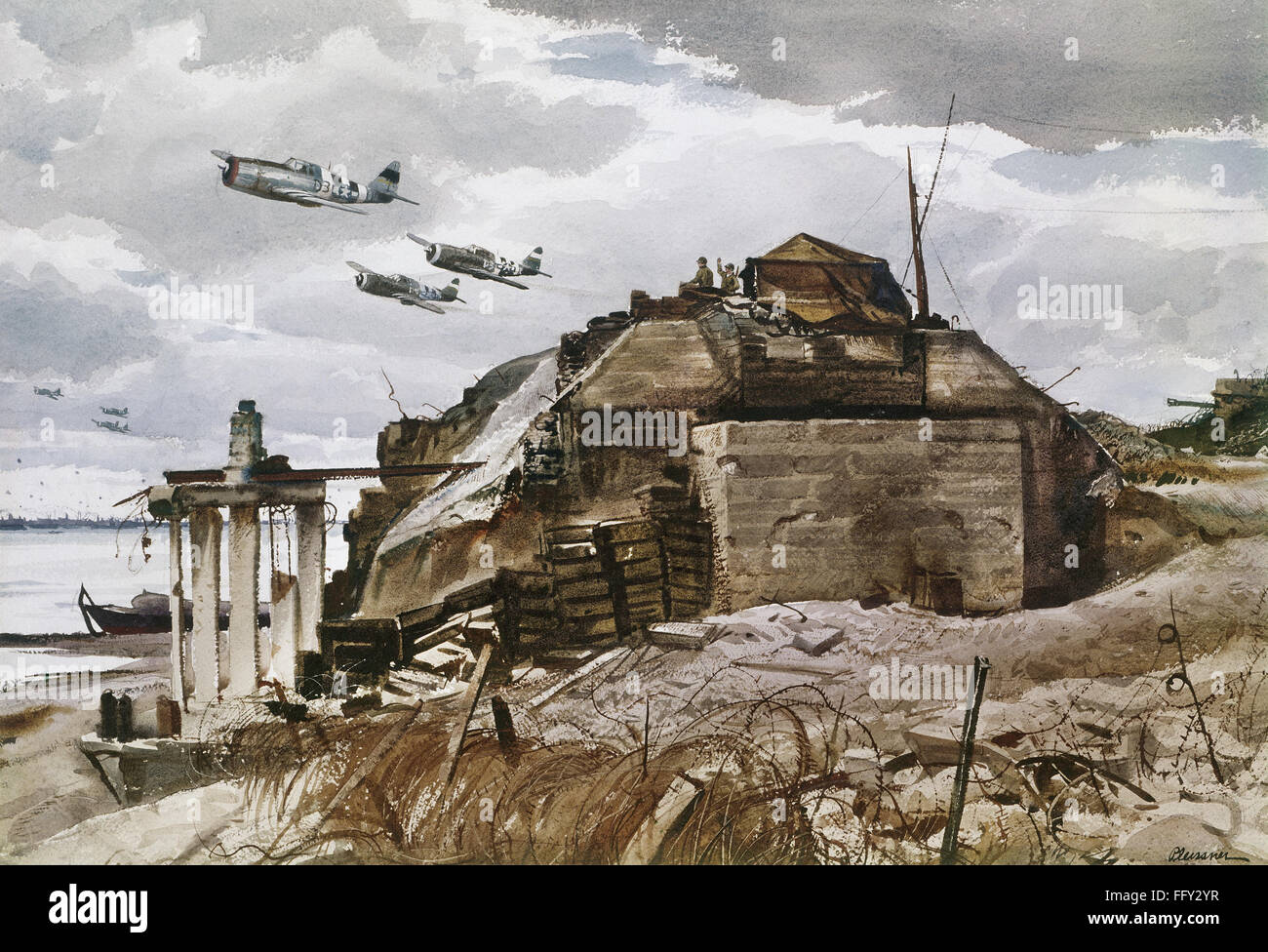 WORLD WAR II: NORMANDY. /nU.S. Air Force Republic P-47 Thunderbolts ...