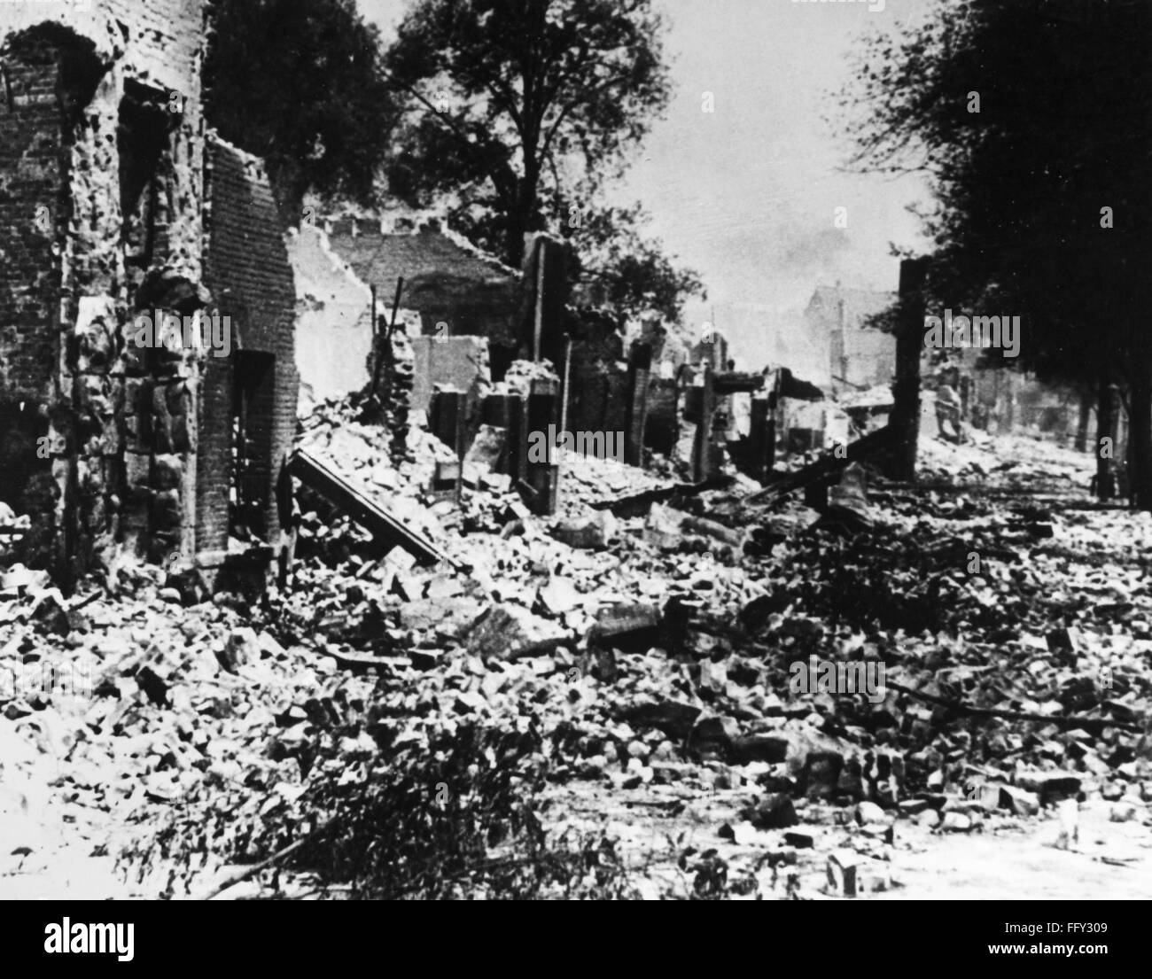 WORLD WAR II: ROTTERDAM. /nThe center of the city of Rotterdam, Holland ...