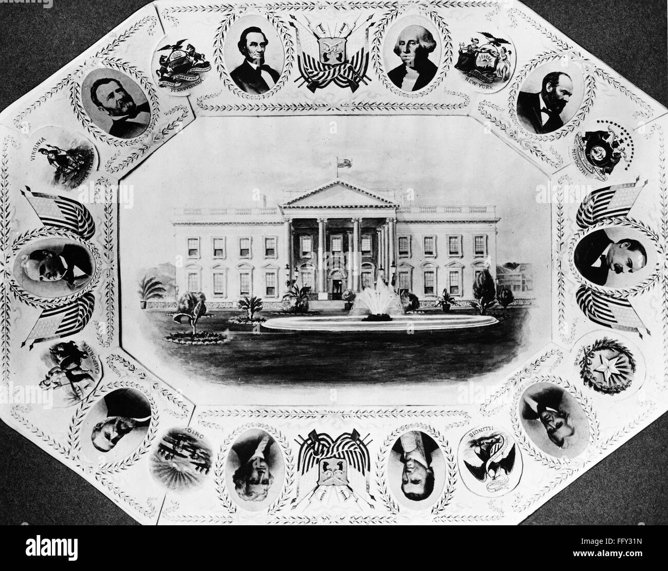 WHITE HOUSE PLATE, c1905. /nWhite House serving platter, c1905, with ...