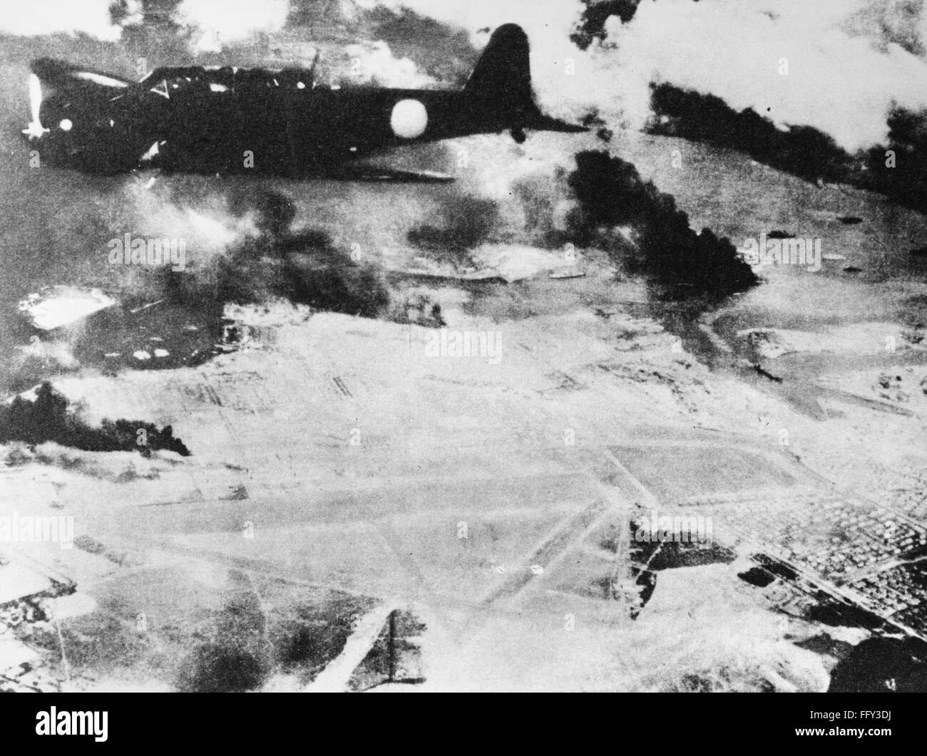WORLD WAR II: PEARL HARBOR. /nPhotograph taken from a Japanese plane ...