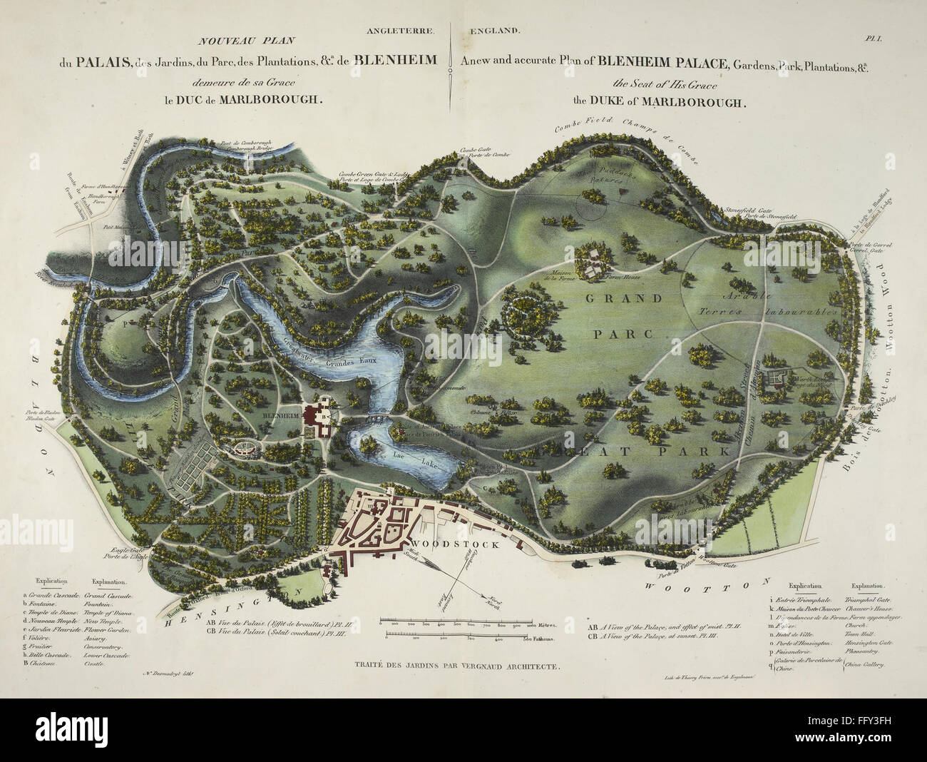 This vintage book, titled 'A New and Accurate Plan of Blenheim Palace ...