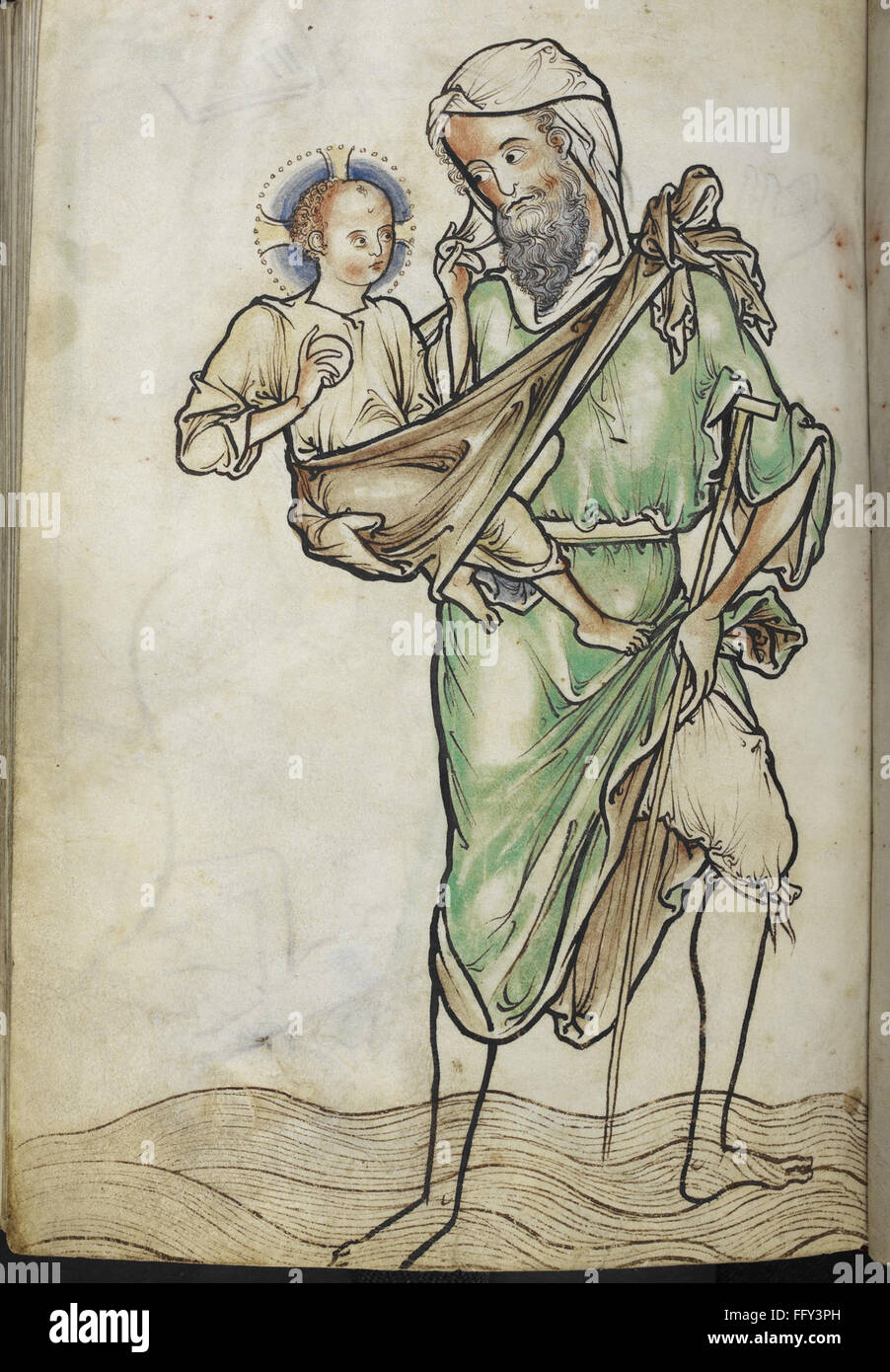 St christopher carrying the christ child hi-res stock photography and ...