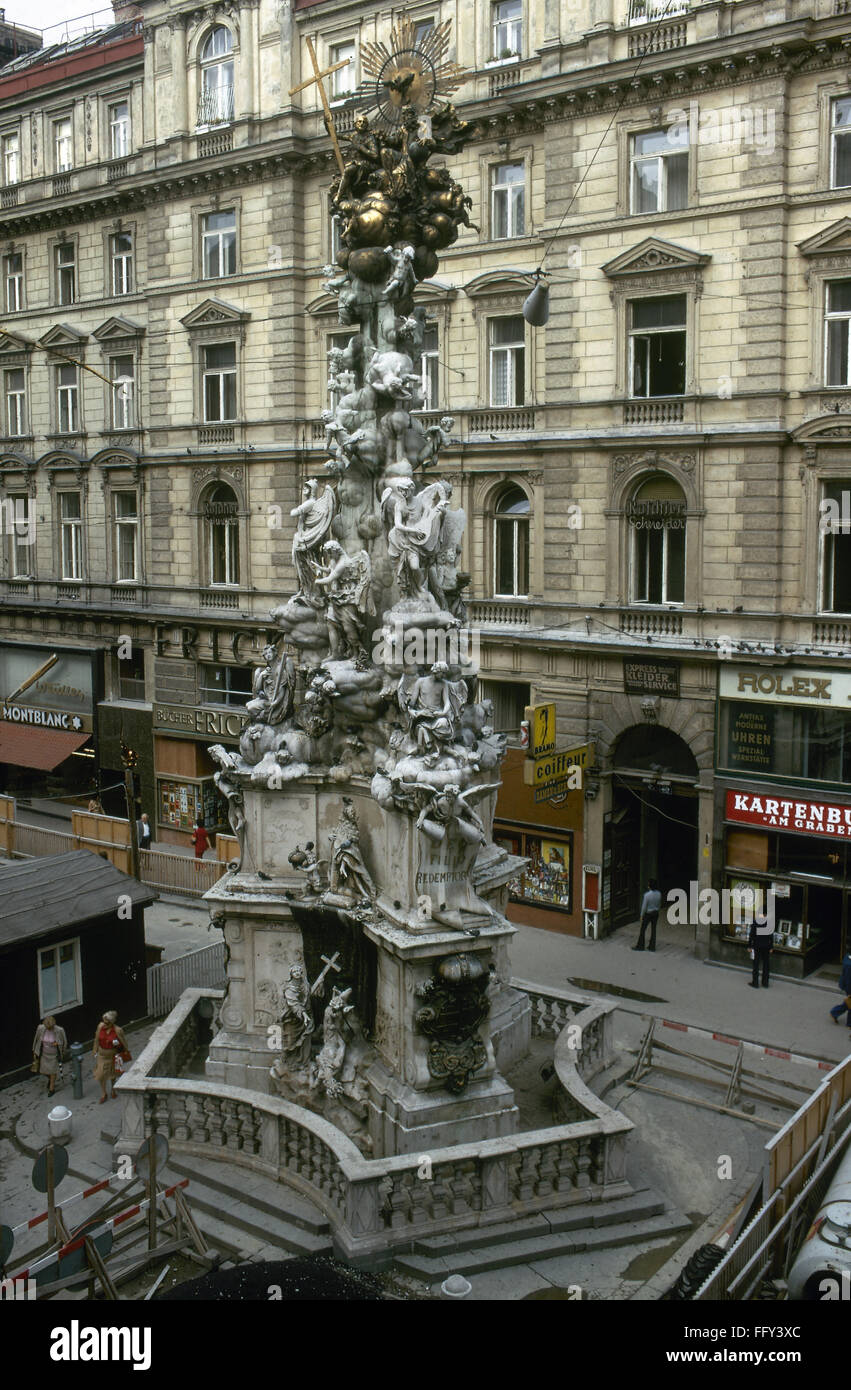 VIENNA: PESTS─ULE. /nA view of the PestsΣule (Plague Column) in Vienna ...
