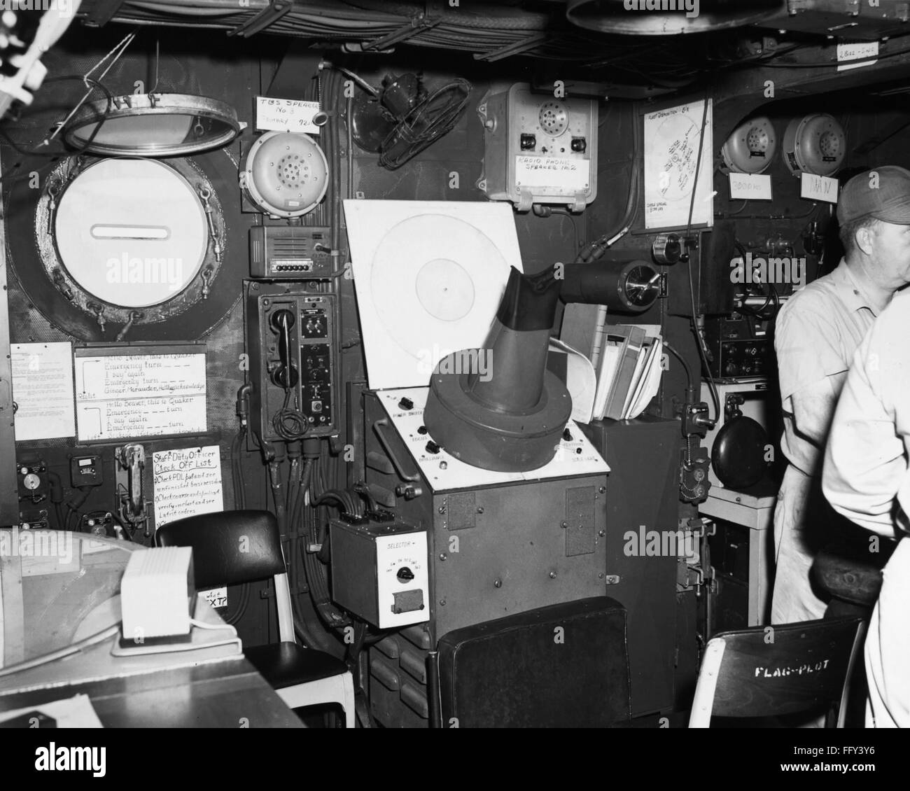 USS YORKTOWN: CONTROL ROOM. /nFlag officer's plotting room on the USS ...