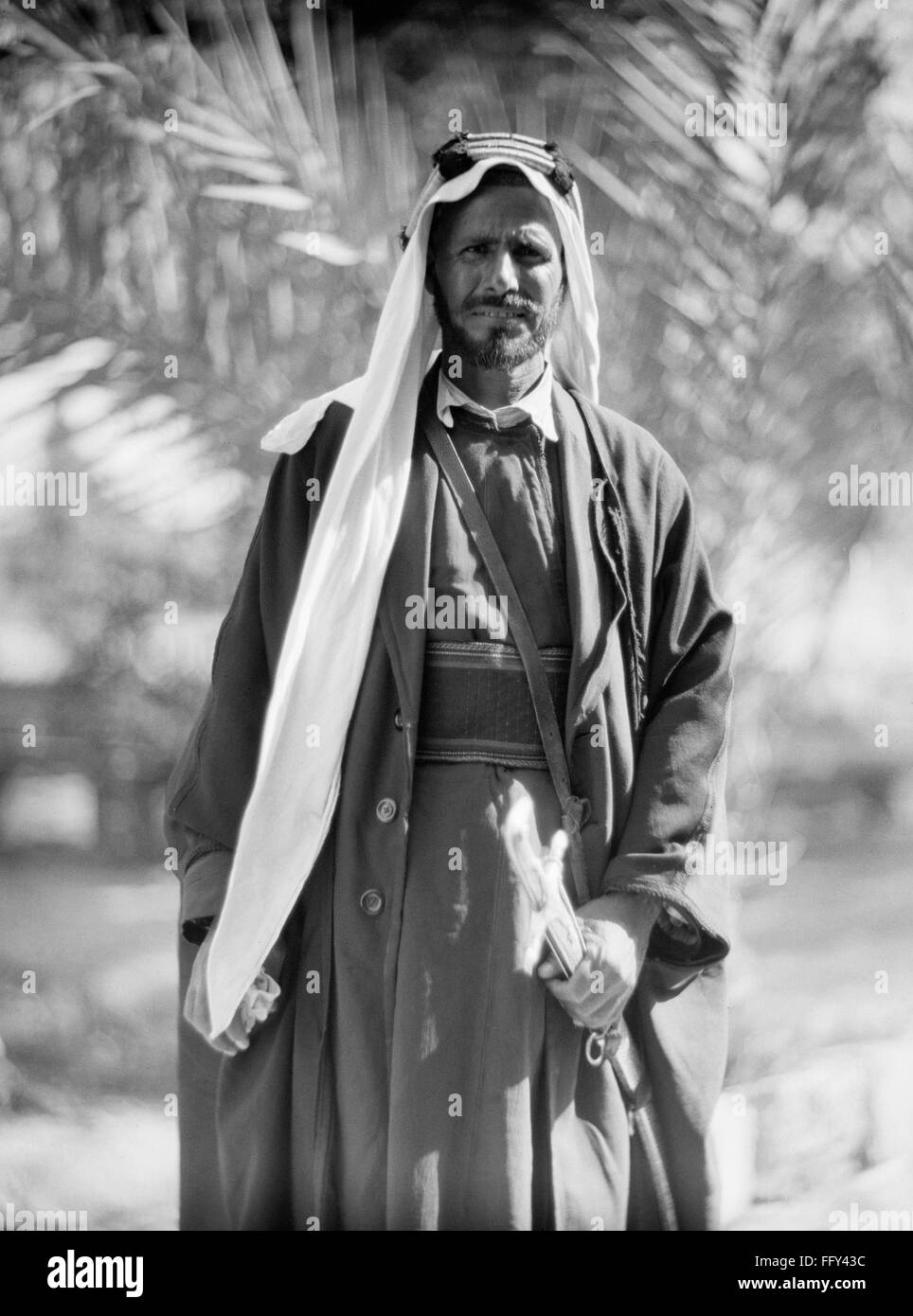 MIDDLE EAST: BEDOUIN SHEIKH. /nA Bedouin sheikh in the Middle East ...
