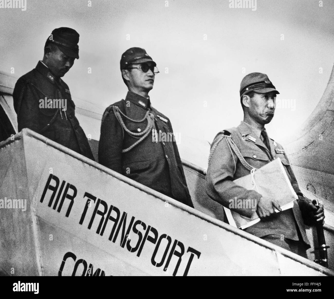 JAPANESE SURRENDER, 1945. /nMembers of the Japanese surrender party ...