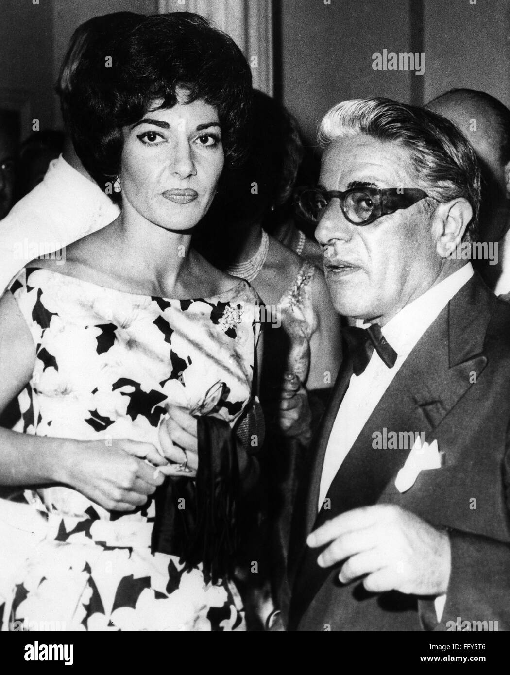 CALLAS & ONASSIS, 1960. /nGreek opera singer Maria Callas and Greek ...