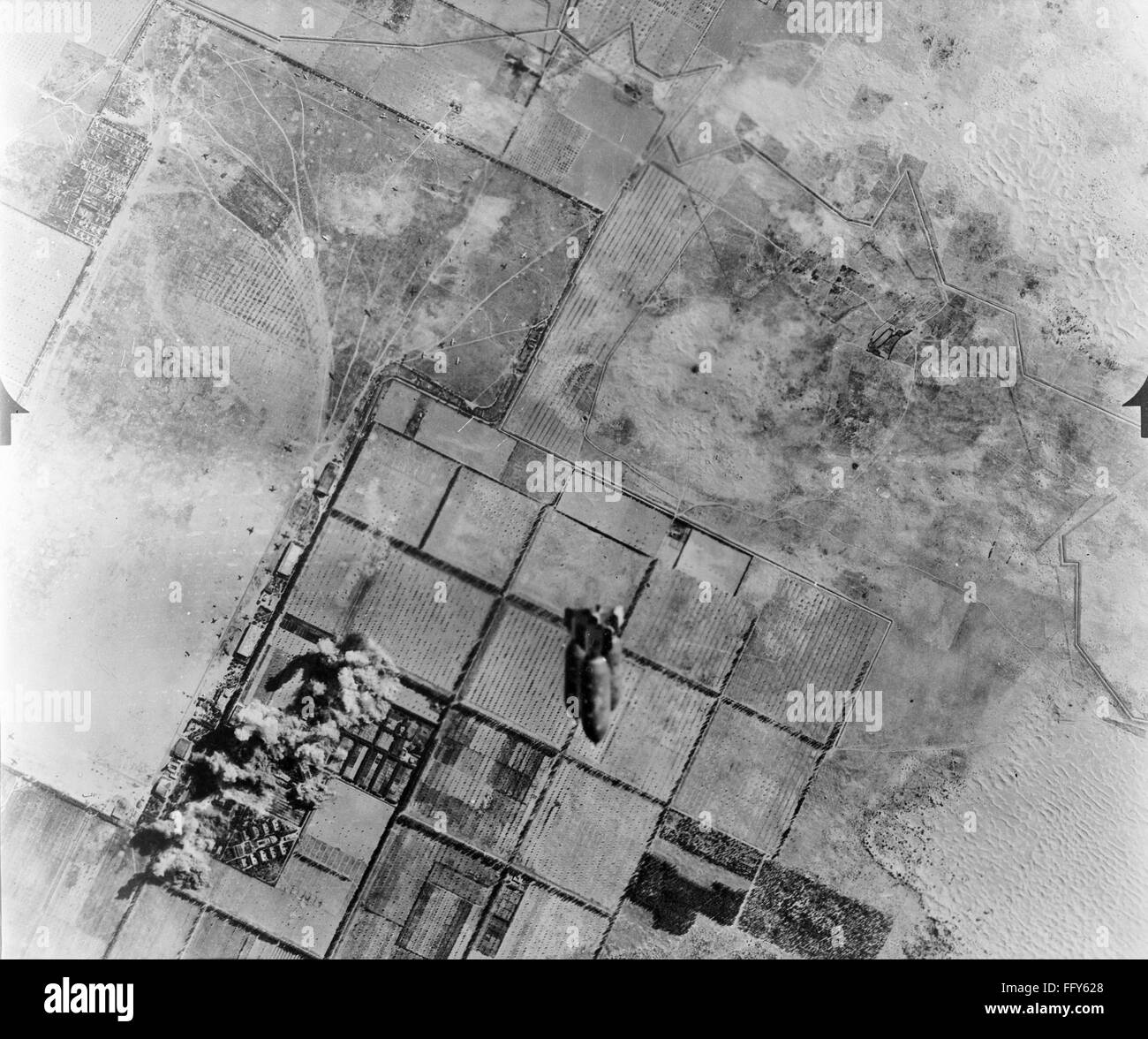 WORLD WAR II: LIBYA, c1943. /nAllied bombing of the Italian Royal Air ...