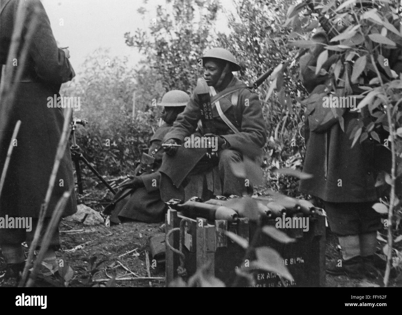 WORLD WAR II: LIBYA, c1942. /nArtillery men with the Free French Army ...