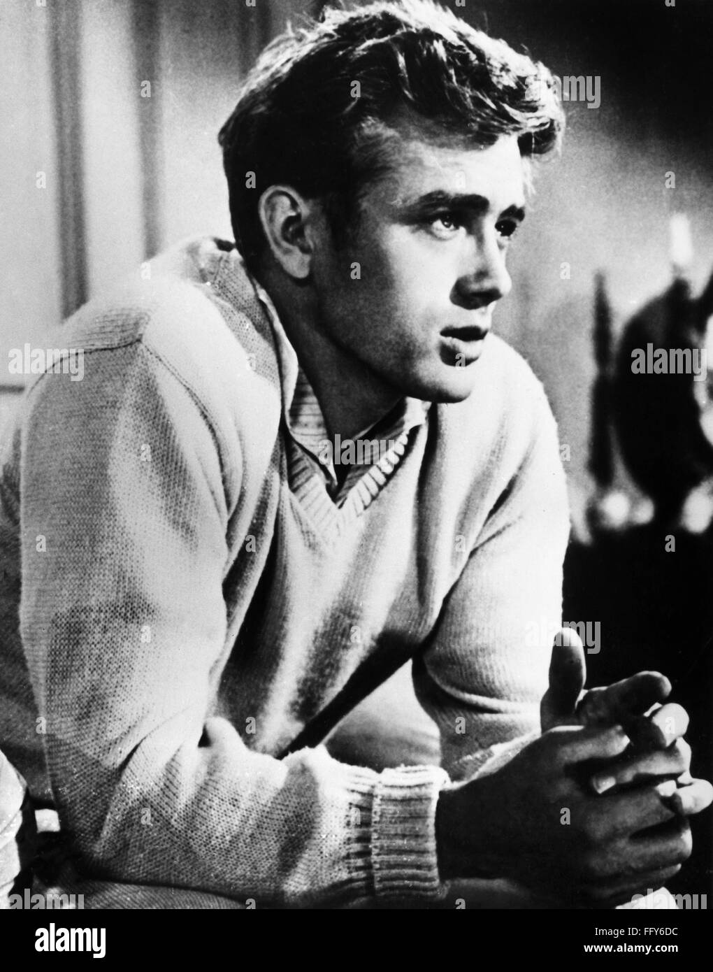 JAMES DEAN (1931-1955). /nAmerican actor. In a still from the 1955 ...