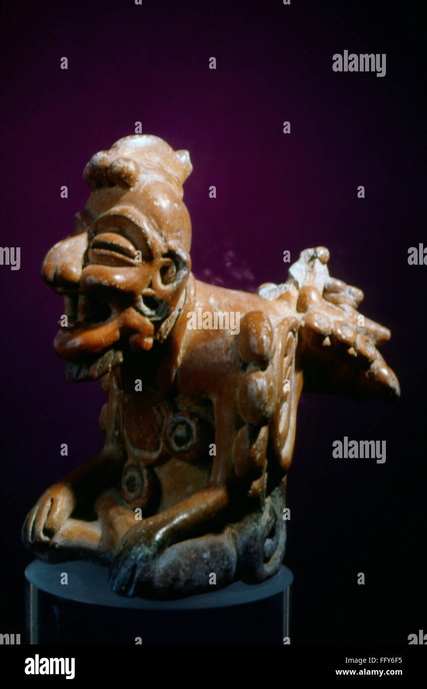 MEXICO: MAYAN FIGURE. /nMayan ceramic figure, from Mexico Stock Photo ...