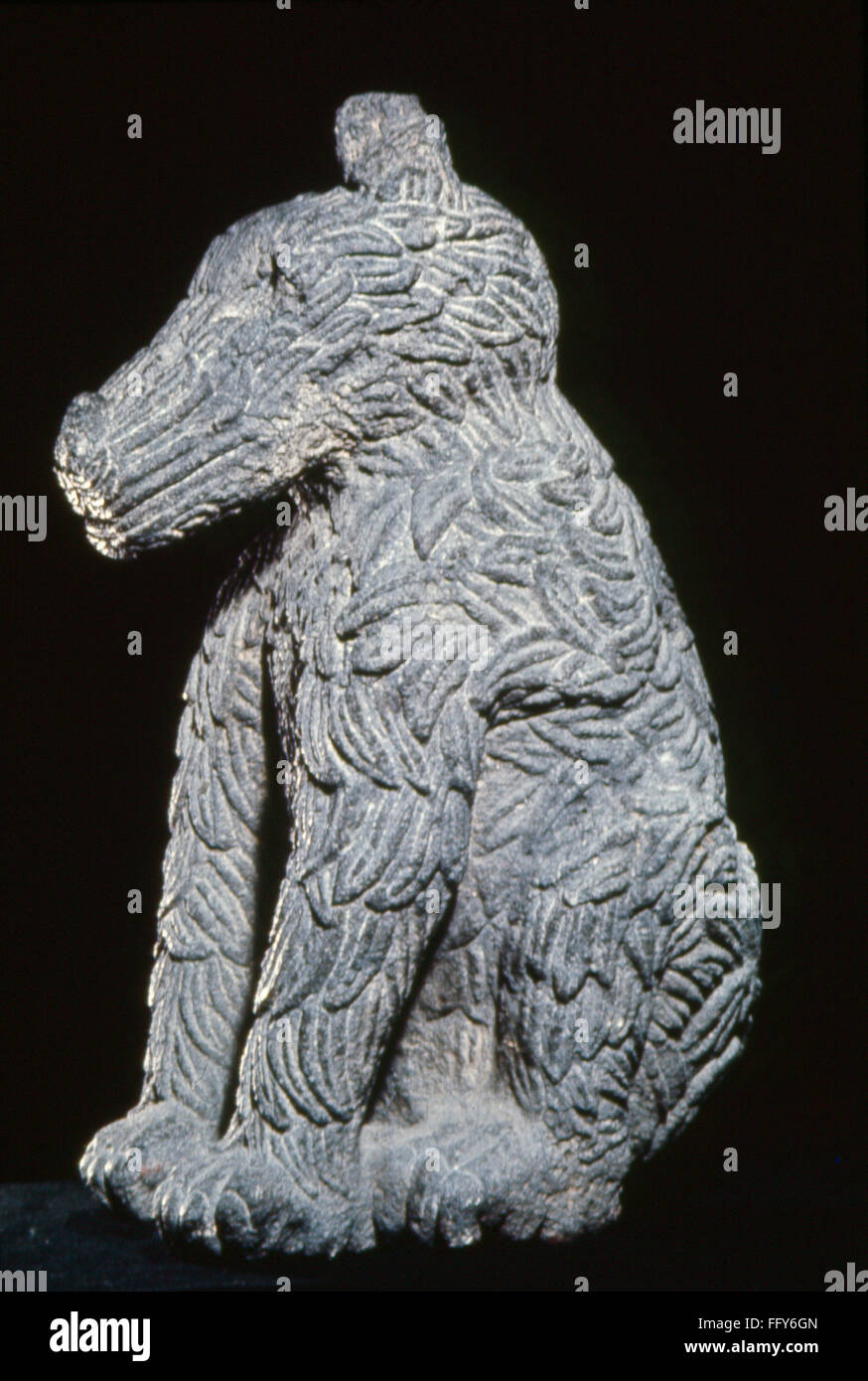 PRECOLUMBIAN DOG./nPre-Columbian sculpture of a seated dog Stock Photo ...