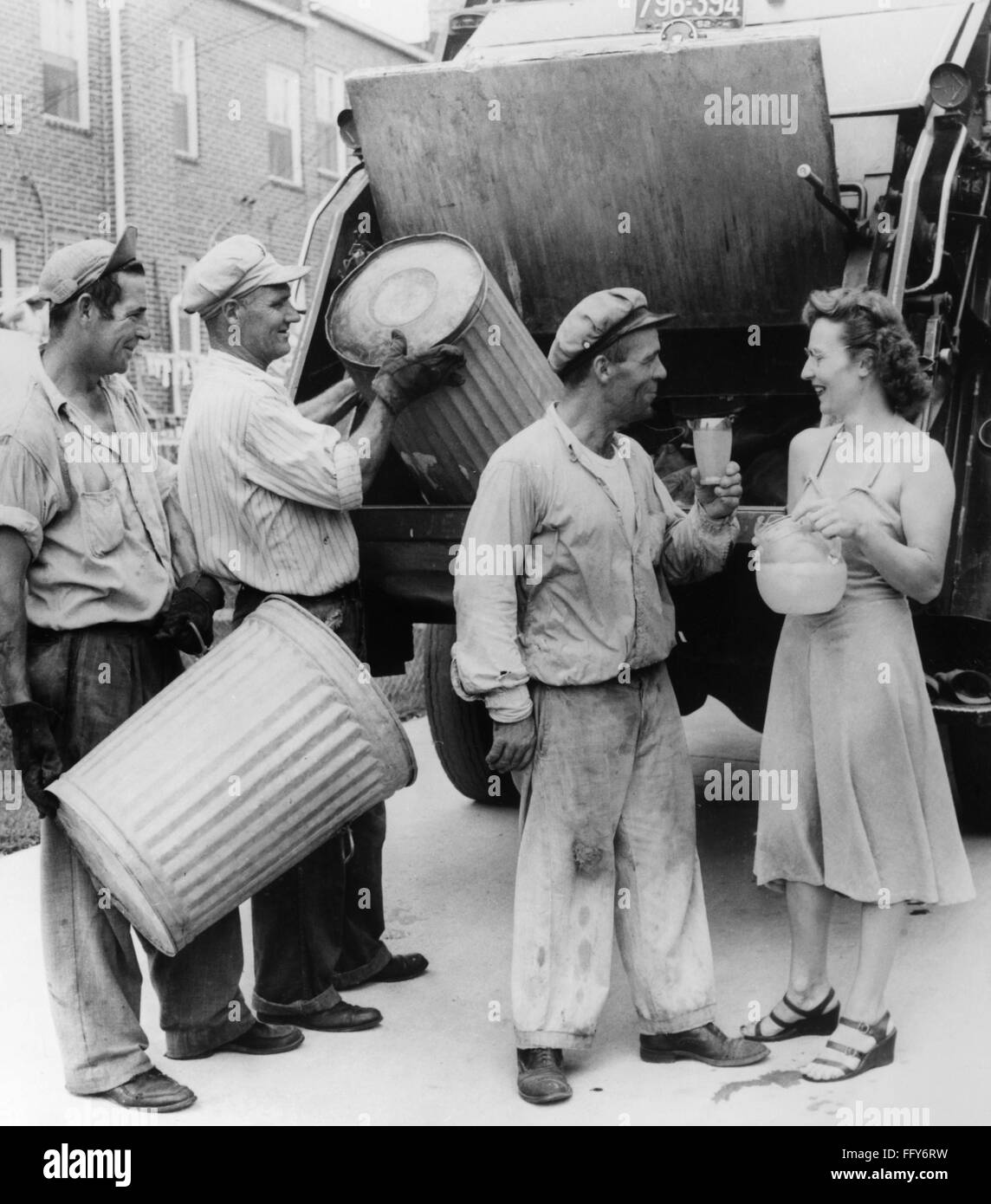 GARBAGE COLLECTORS, c1952. /nOn a summer day in Baltimore, Maryland, a ...