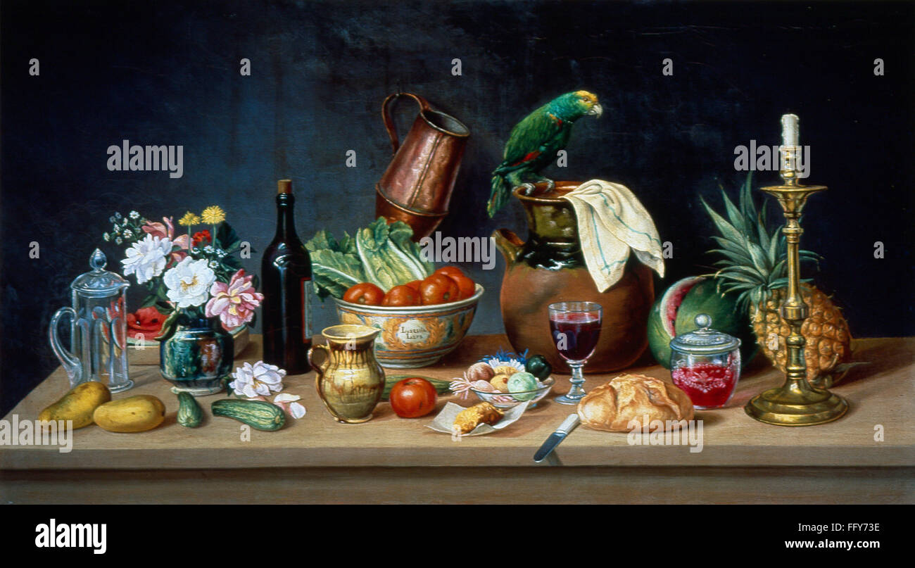 MEXICO: STILL LIFE. /nStill life painting by a Mexican artist Stock ...
