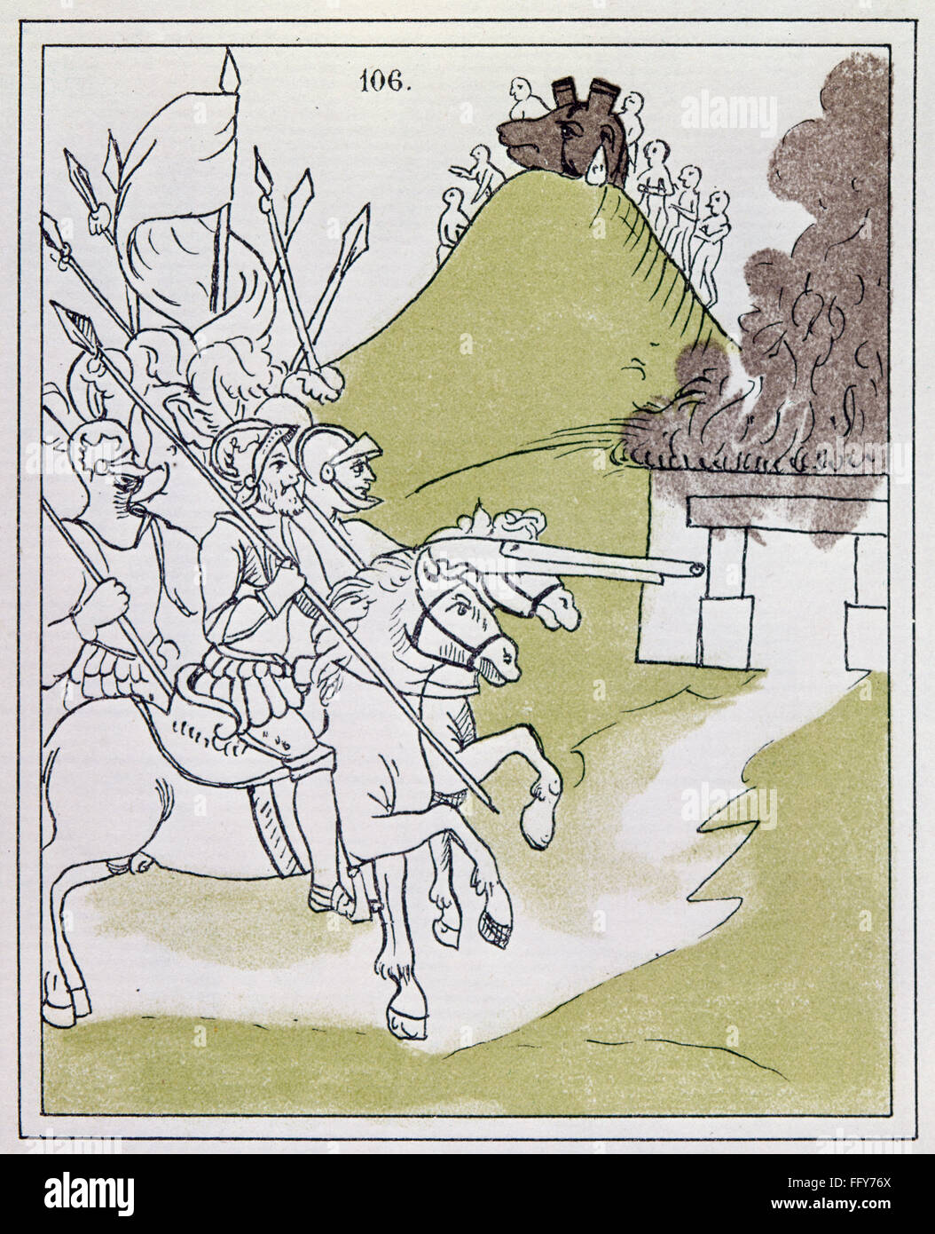 MEXICO: CORTES & ARMY. /nThe army of Spanish conquerer Hernando Cortes ...