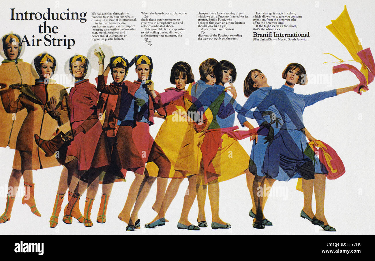 AD: BRANIFF AIRLINES, 1966. /nAdvertisement for Braniff Airlines ...