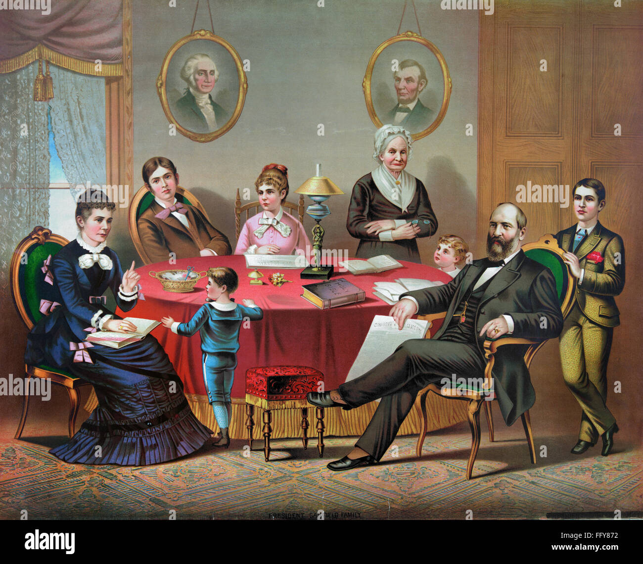 GARFIELD: FAMILY, c1881. /nPresident James A. Garfield and his family ...