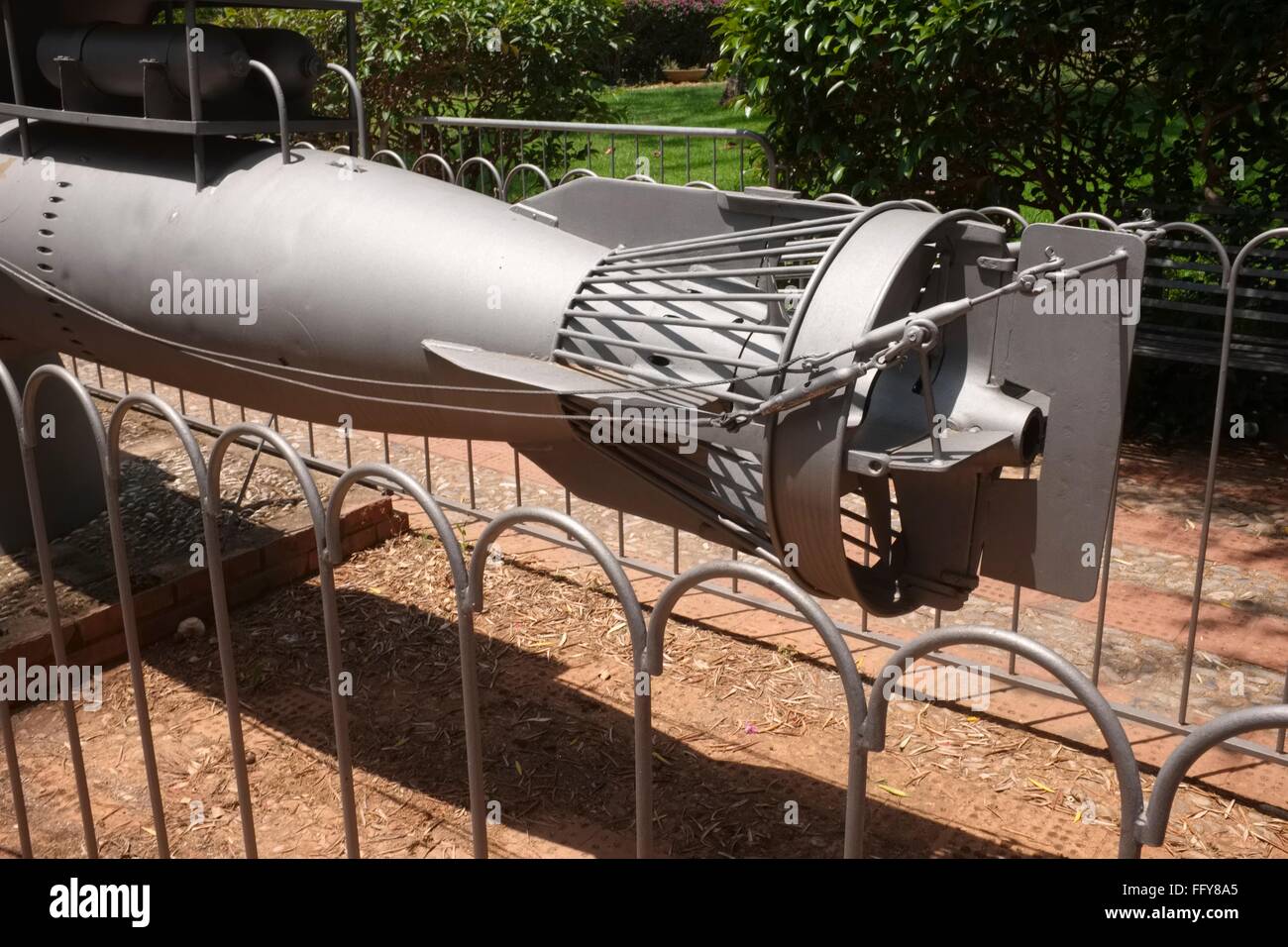 Taormina -North East Sicily : A "Maiale" or human torpedo exhibited ...