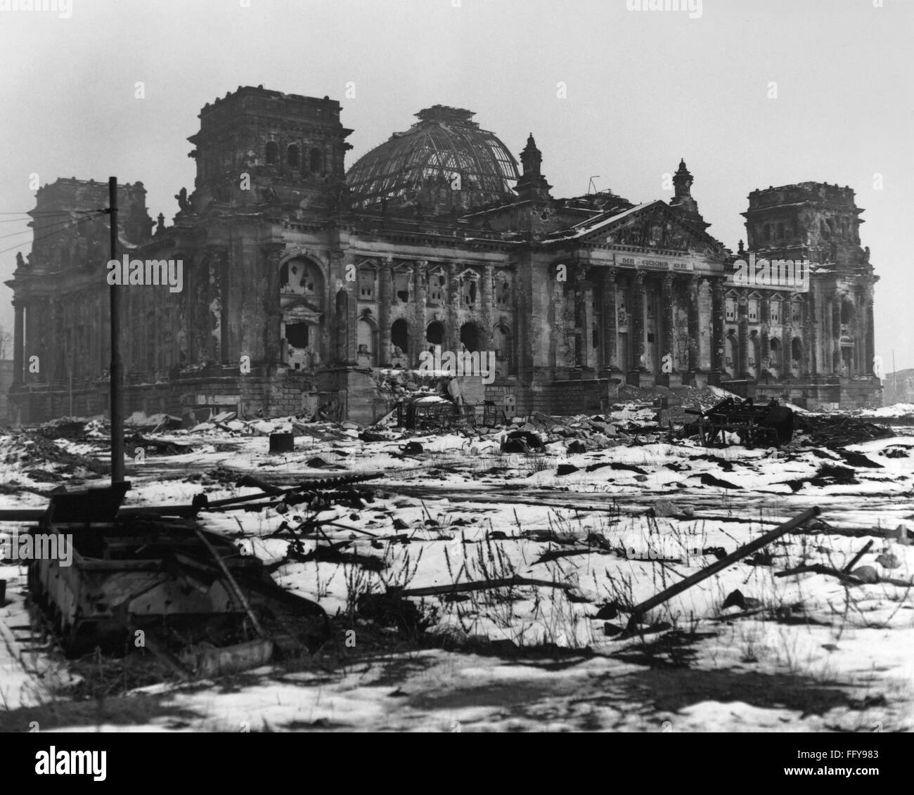 REICHSTAG: RUINS, 1948. /nThe shattered building of the Reichstag ...