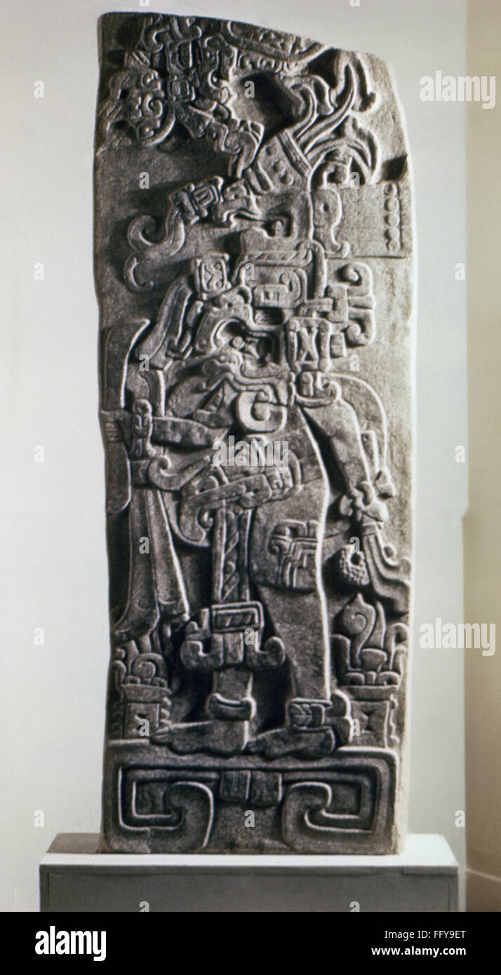 GUATEMALA: MAYAN STELA. /nMayan stone stela from Kaminaljuyu, Guatemala ...