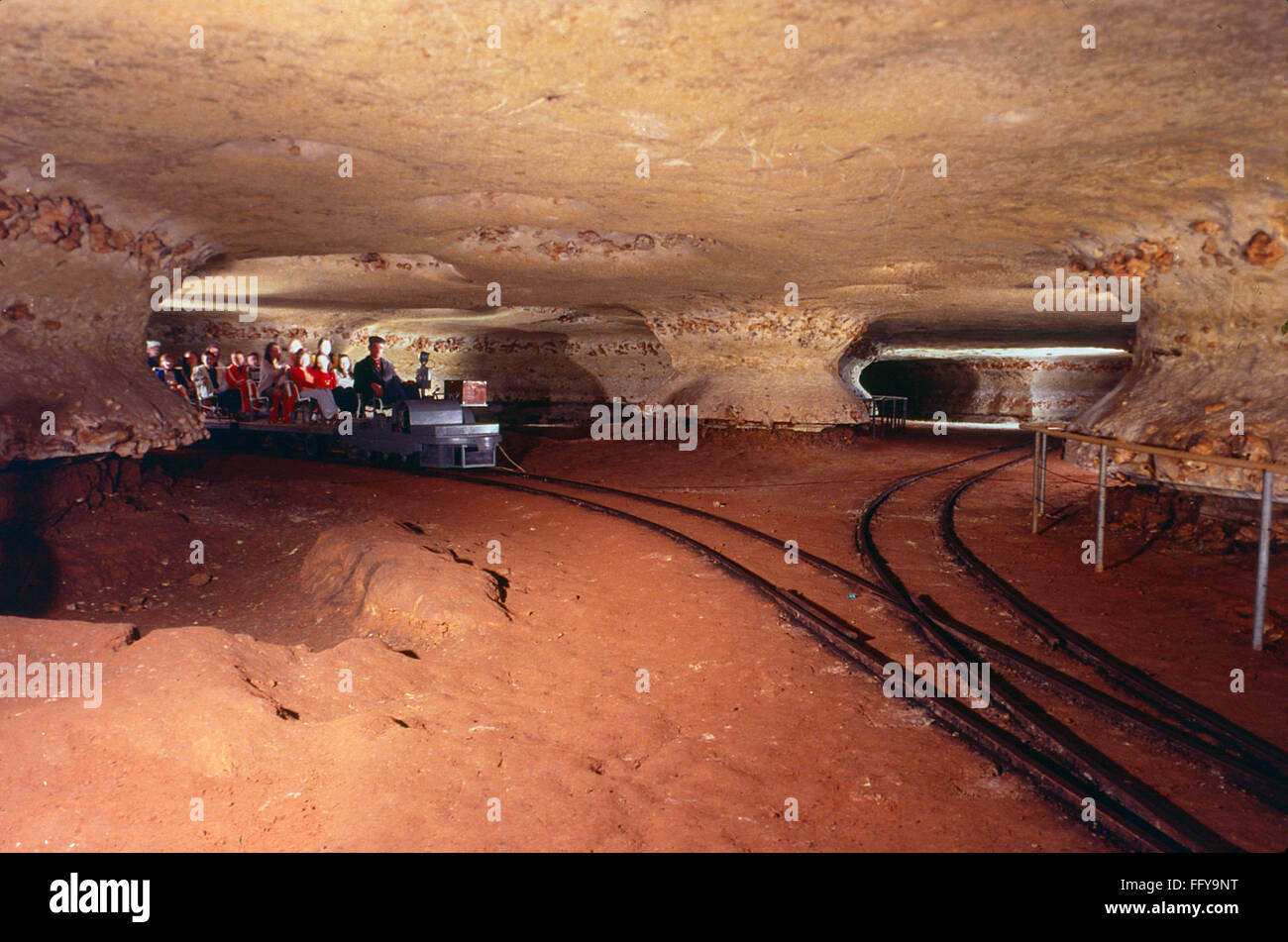 FRANCE: ROUFFIGNAC CAVE. /nVisitors inside the Rouffignac cave in ...
