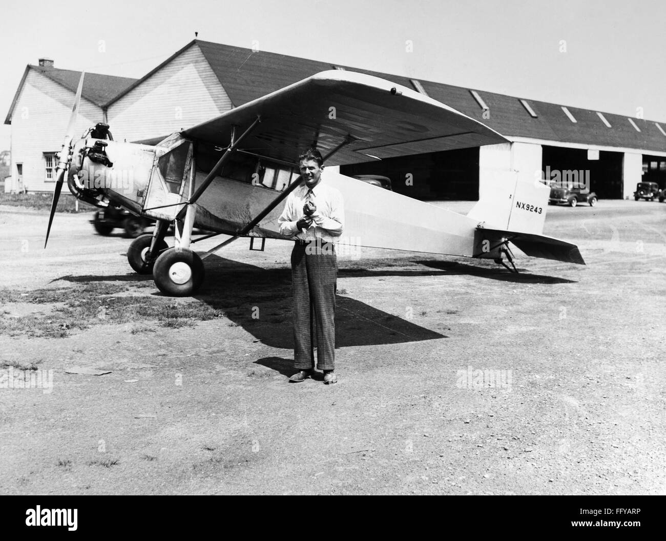 DOUGLAS CORRIGAN (1907-1995). /nNicknamed 'Wrong Way.' American aviator ...