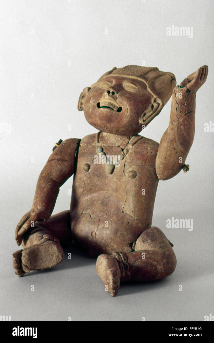 MEXICO: CLAY CHILD. /nPre-Columbian clay sculpture of a child with ...