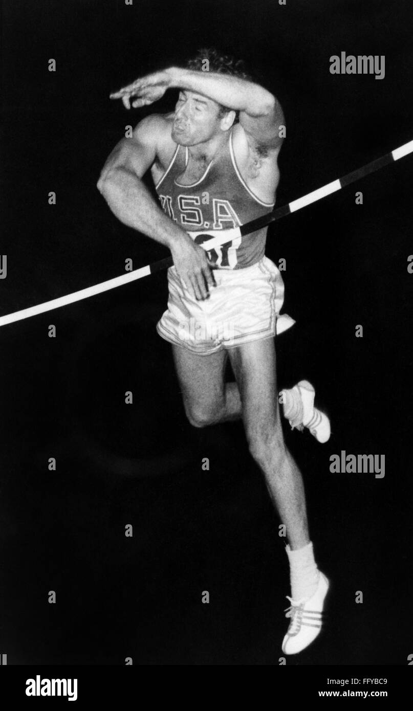 DONALD BRAGG (1935- ). /nAmerican athlete. Bragg competing in the pole ...