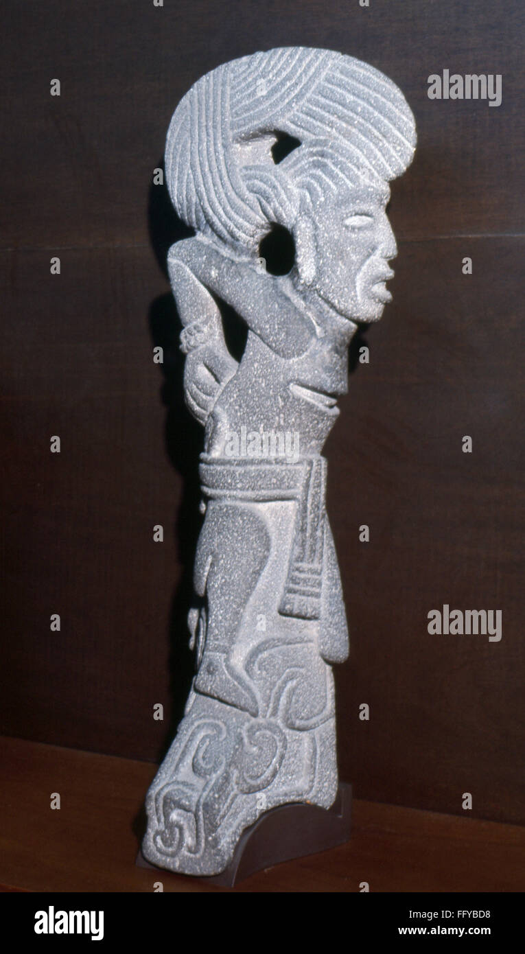 MEXICO: PALMA. /nStone palma of the Totonac culture, with human figure ...
