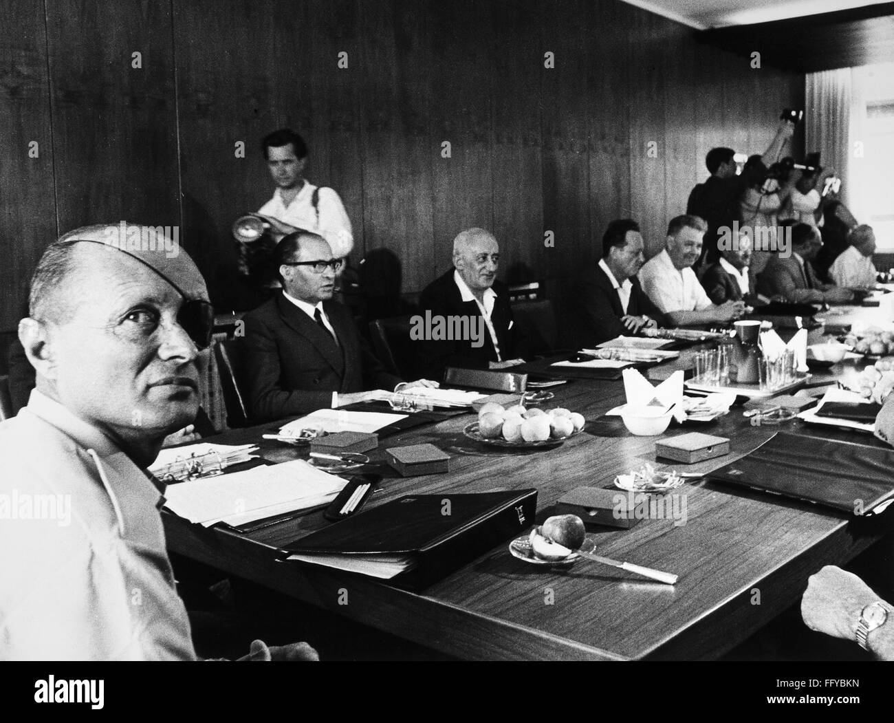 ISRAEL: GOVERNMENT, 1967. /nCabinet meeting with the new ministers in ...