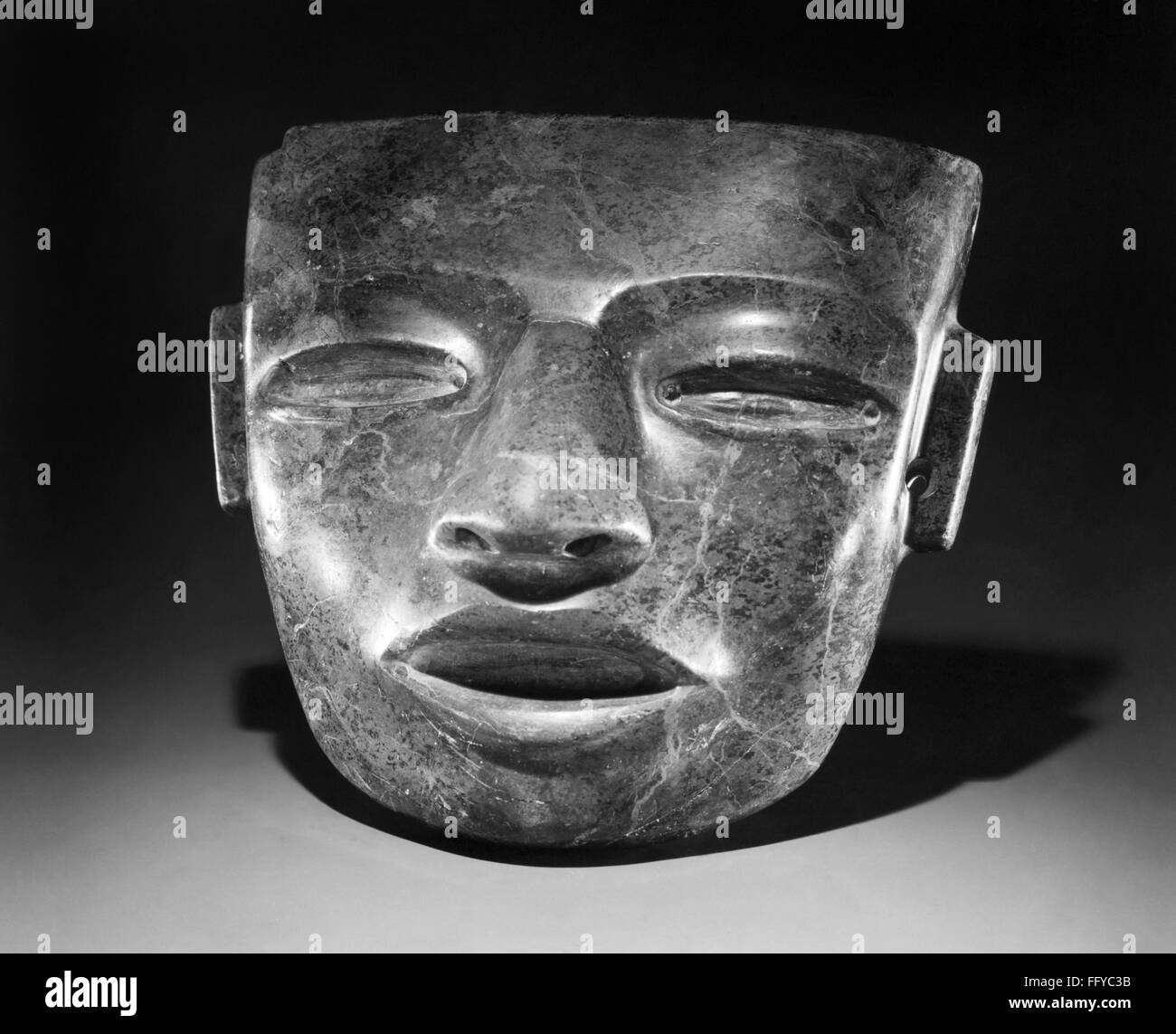 MEXICO: TEOTIHUACAN MASK. /nCarved stone mask by the Teotihuacan ...