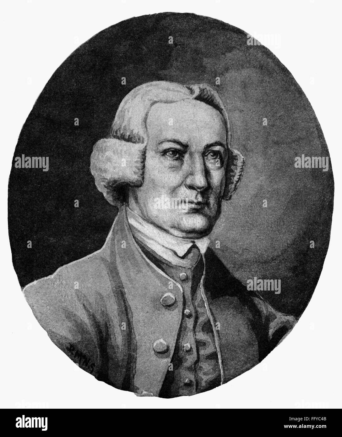 SAMUEL WARD (1725-1776). /nAmerican politician. Contemporary portrait ...