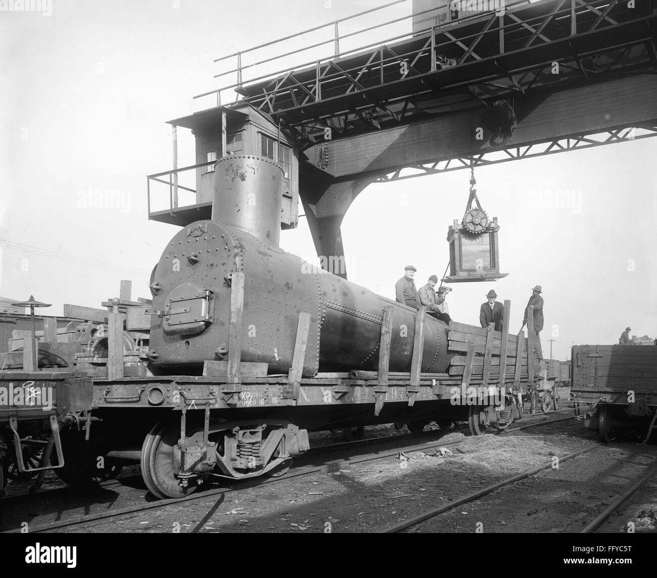 OIL TRANSPORTATION, c1920. /nA New York Central Railroad train carrying ...