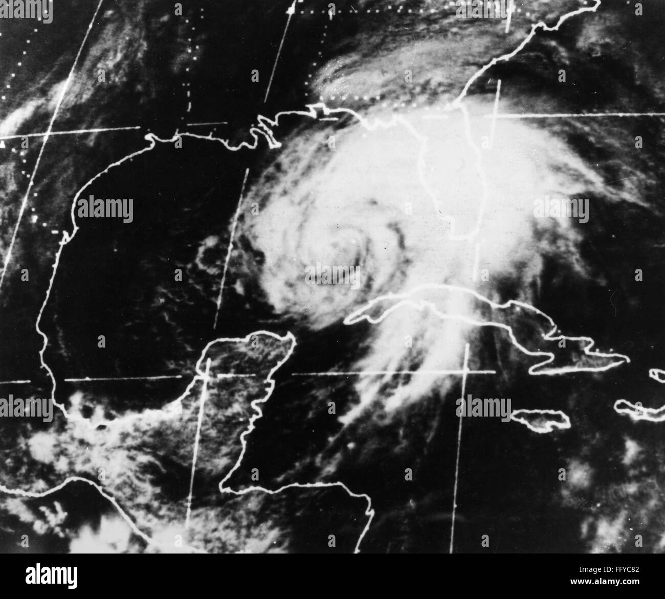 HURRICANE AGNES, 1972. /nSatellite view of the Gulf of Mexico and ...