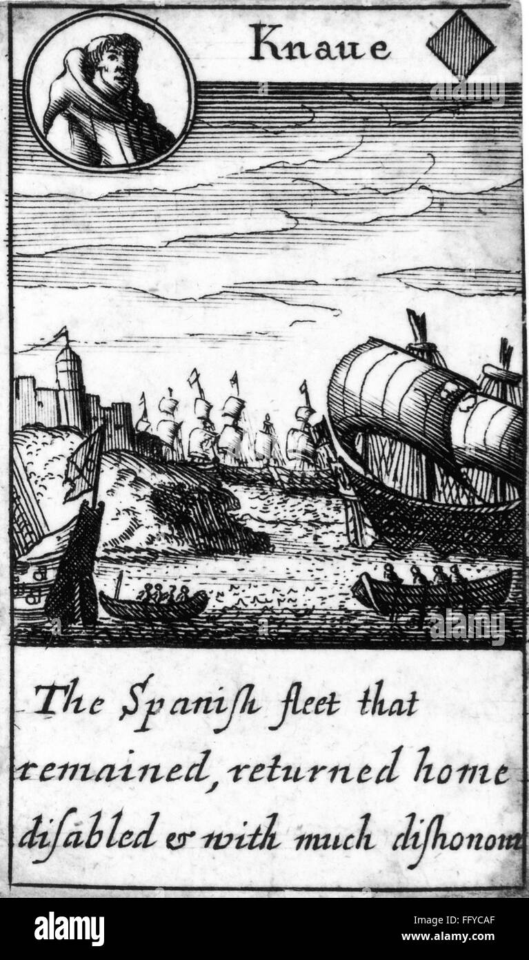SPANISH ARMADA, 1588. /n'The Spanish fleet that remained, returned home ...